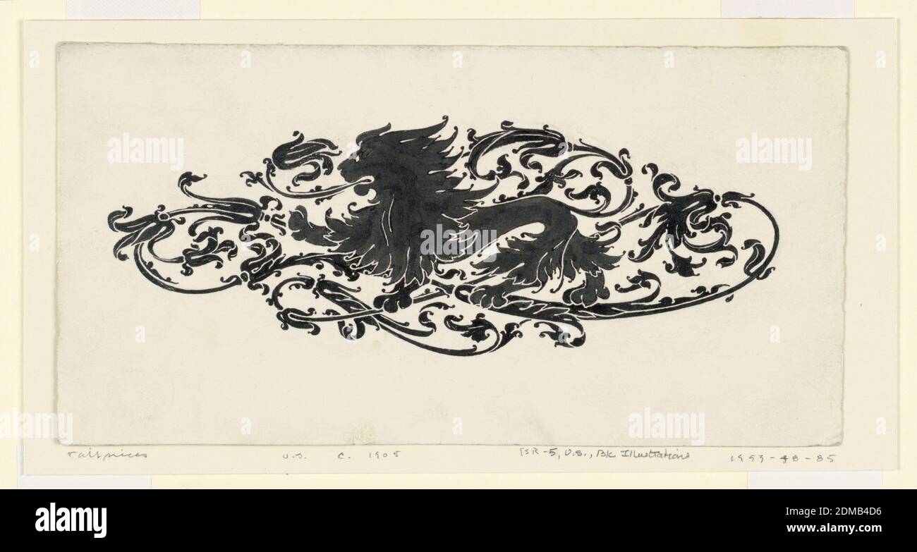 Tailpiece, Charles Scribner's Sons, New York, New York, USA, Brush, pen ...