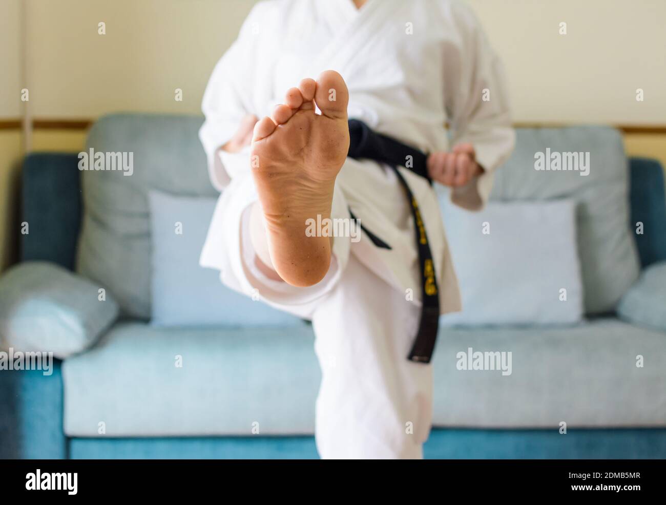 Woman Flying Kick High Resolution Stock Photography and Images - Alamy
