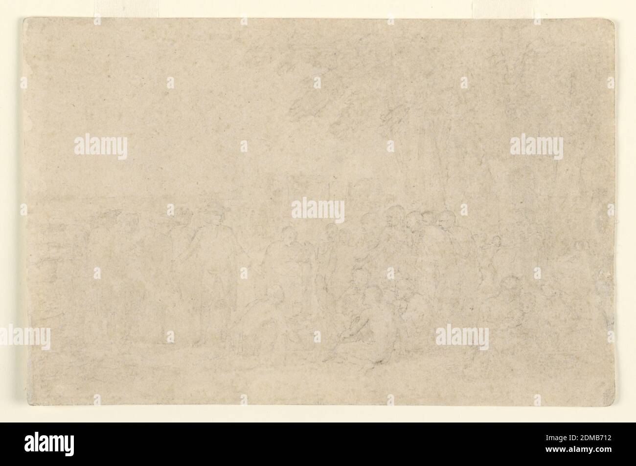 Study for 'Penn's Treaty with the Indians', Graphite, pen and ink on ...