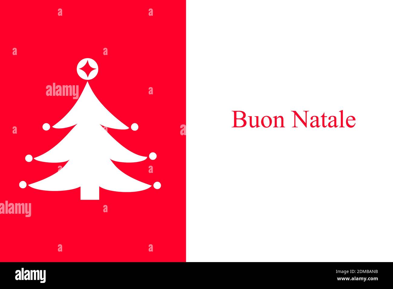 A "Buon Natale" Italian text with a Christmas tree illustration ...