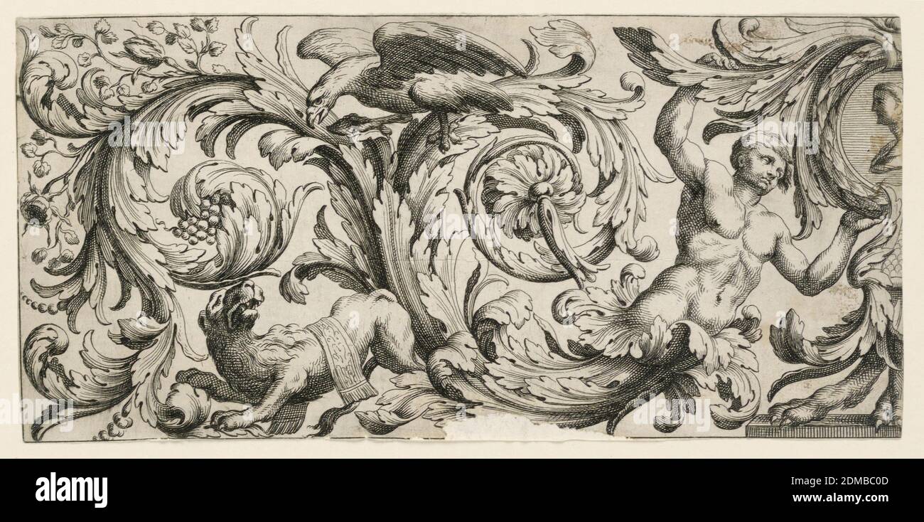 Frieze, Jean Le Pautre, French, 1618–1682, Etching on white laid paper ...