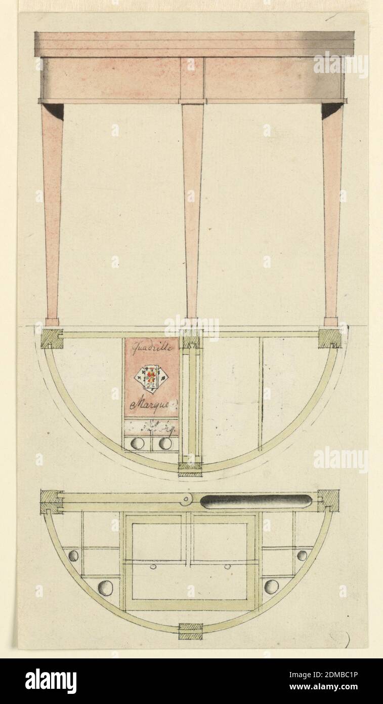 Half round writing table hi-res stock photography and images - Alamy