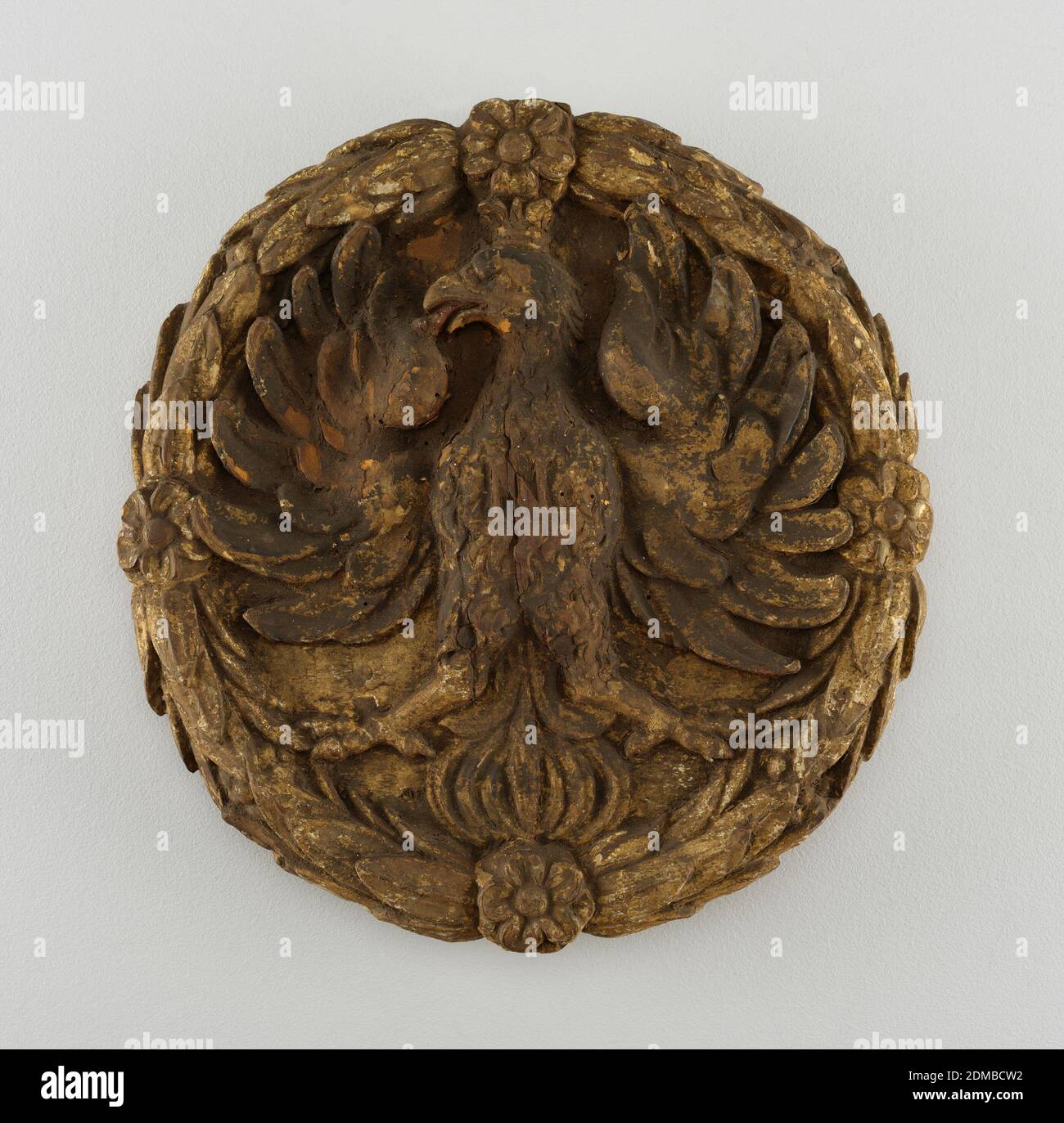 Roundel, wood, carved and gilded, Northern Italy, late 18th century ...