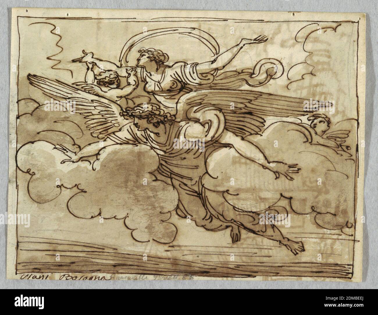 Magnificently winged angel supports woman hi-res stock photography and ...