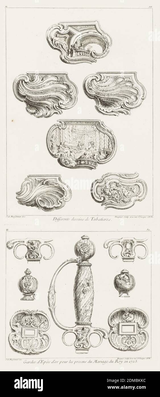 Six rococo designs hi-res stock photography and images - Alamy