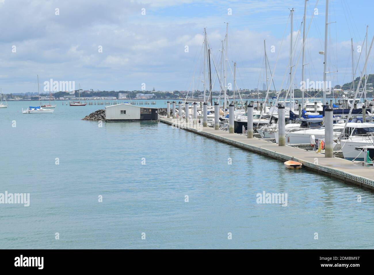 AUCKLAND, NEW ZEALAND - Dec 09, 2020: View of Orakei Marina pier Stock ...