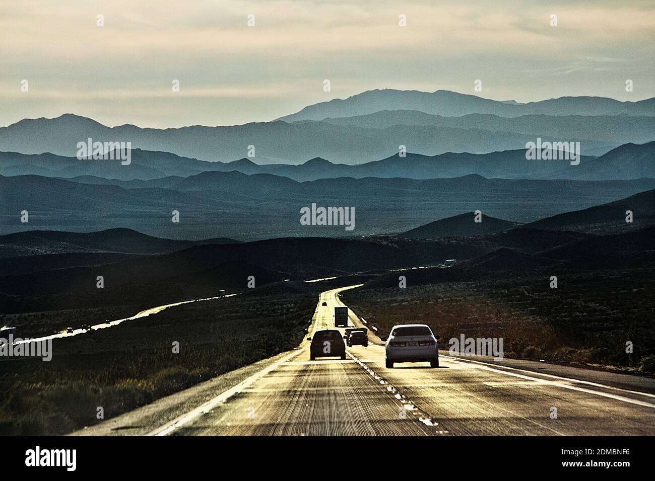 Freeways in the Mojave Desert Stock Photo - Alamy