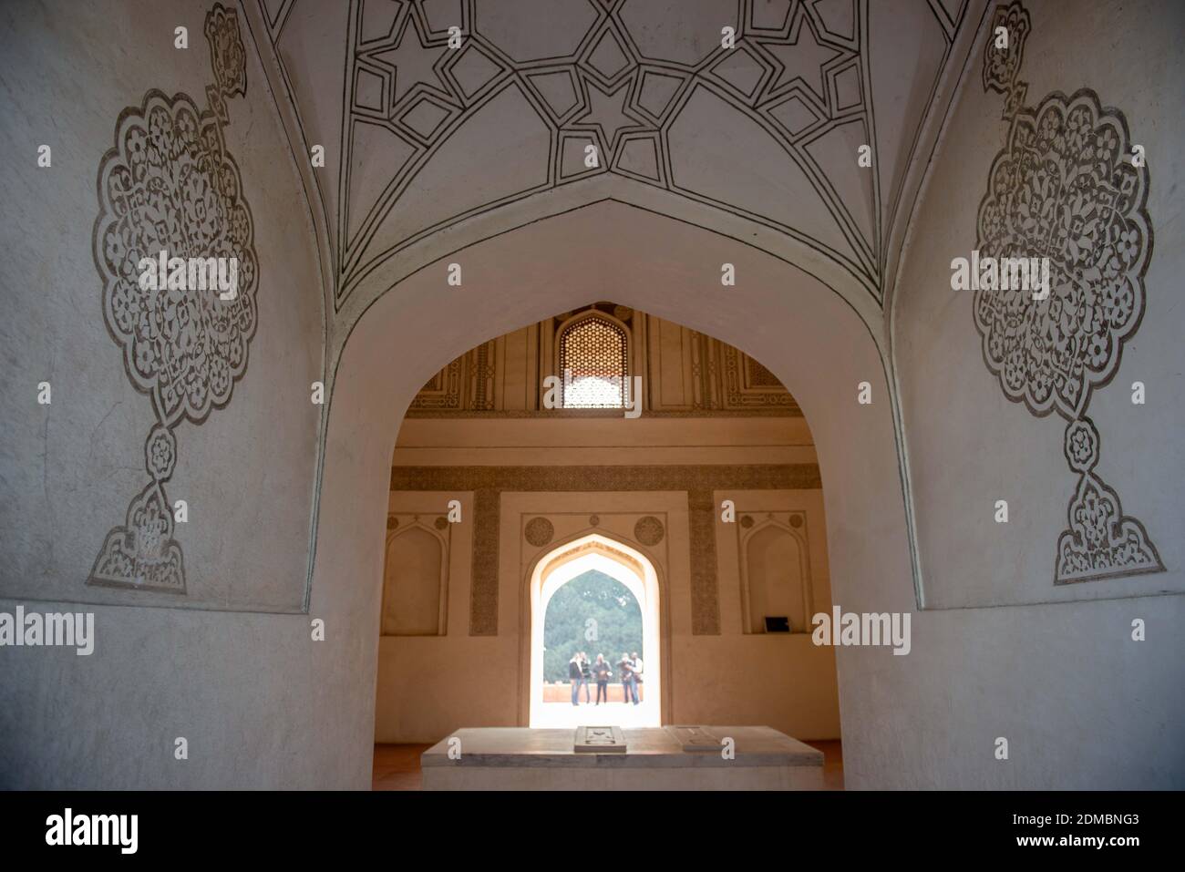 Striking designs on arches inside the tomb during the event.Organised ...