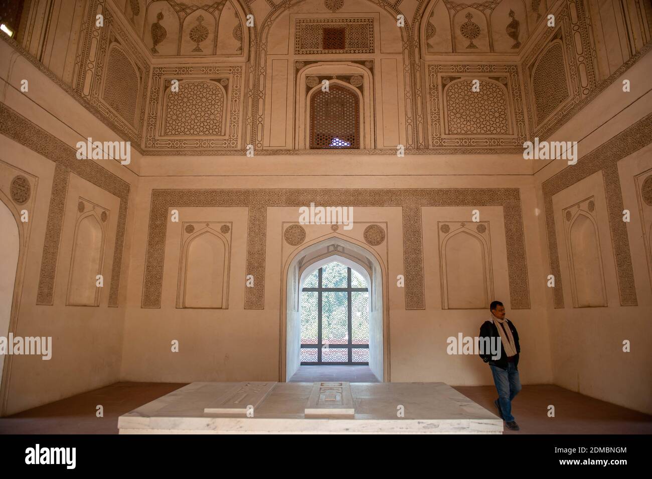 A media person walking inside the tomb during the event.Organised by ...