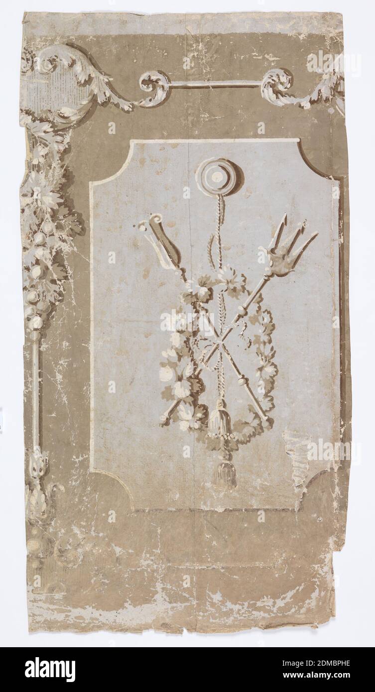 Dado, Block-printed on handmade paper, Large horizontal rectangle ...