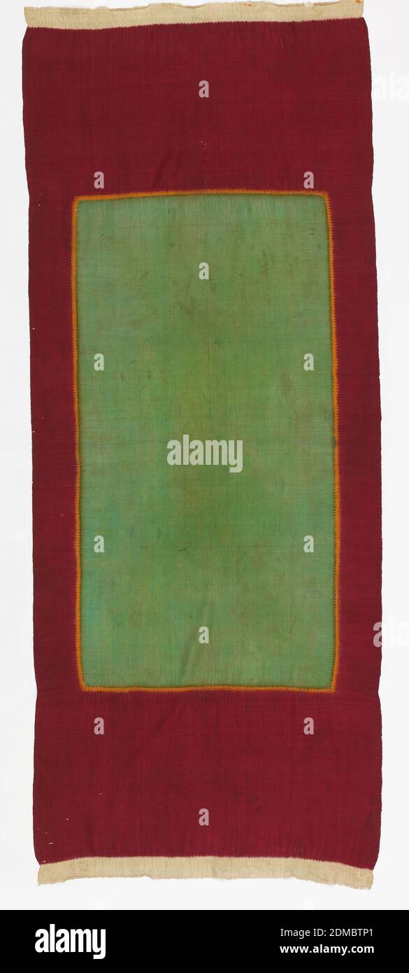 Shoulder cloth, Medium: silk Technique: stitch-resist (tritik) on plain ...