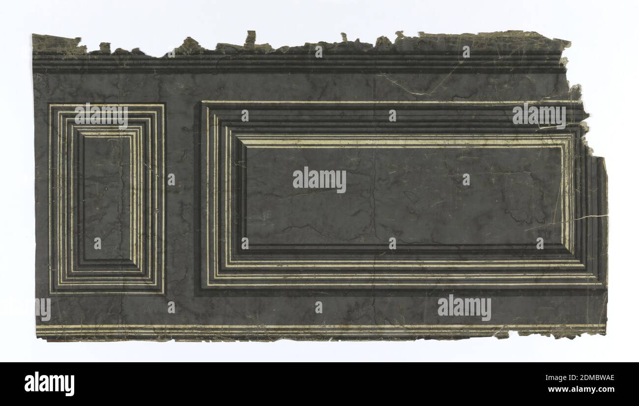 Dado, Block-printed on handmade paper, Inset panel dado. Printed in ...