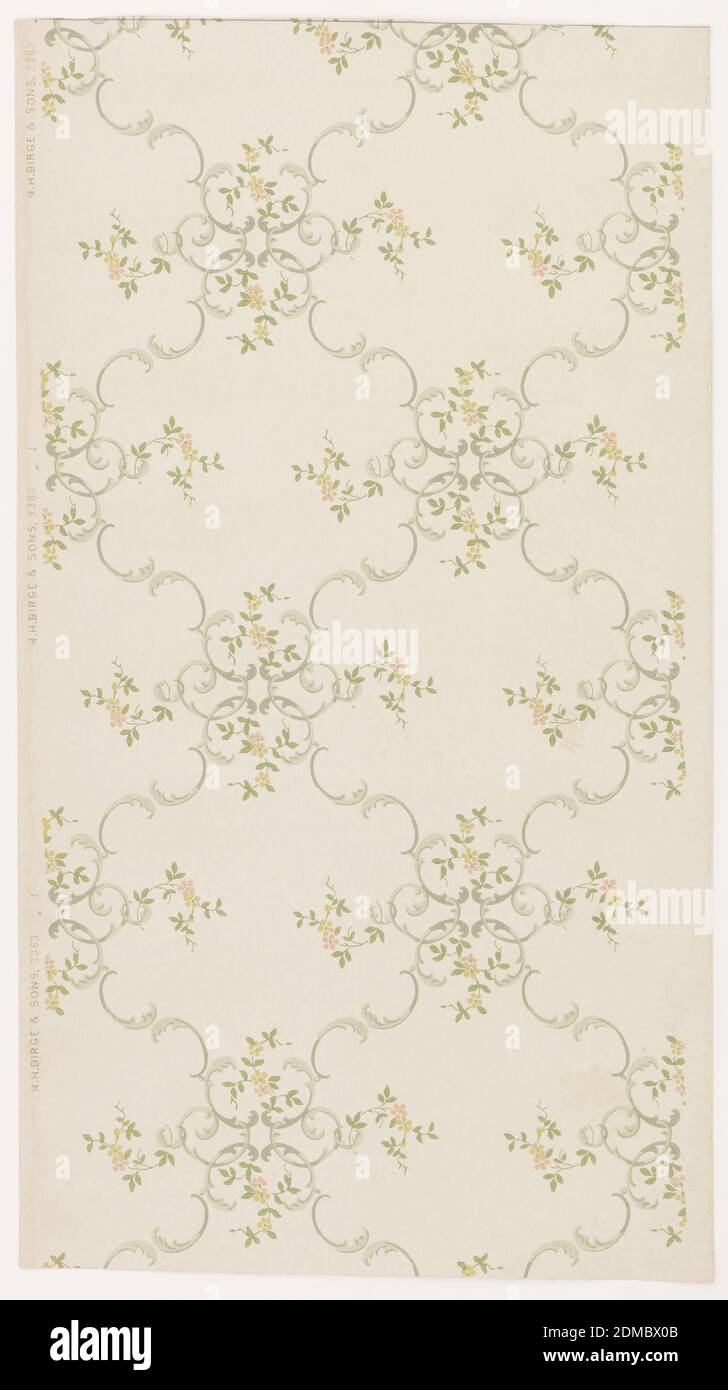 Ceiling paper, M.H. Birge & Sons Co., 1834, Machine-printed paper ...