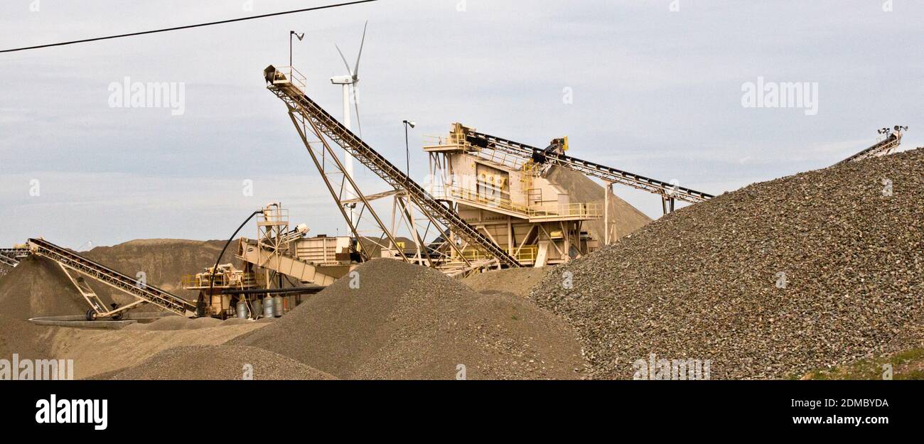 Gravel Pit Infrastructure in California Stock Photo - Alamy