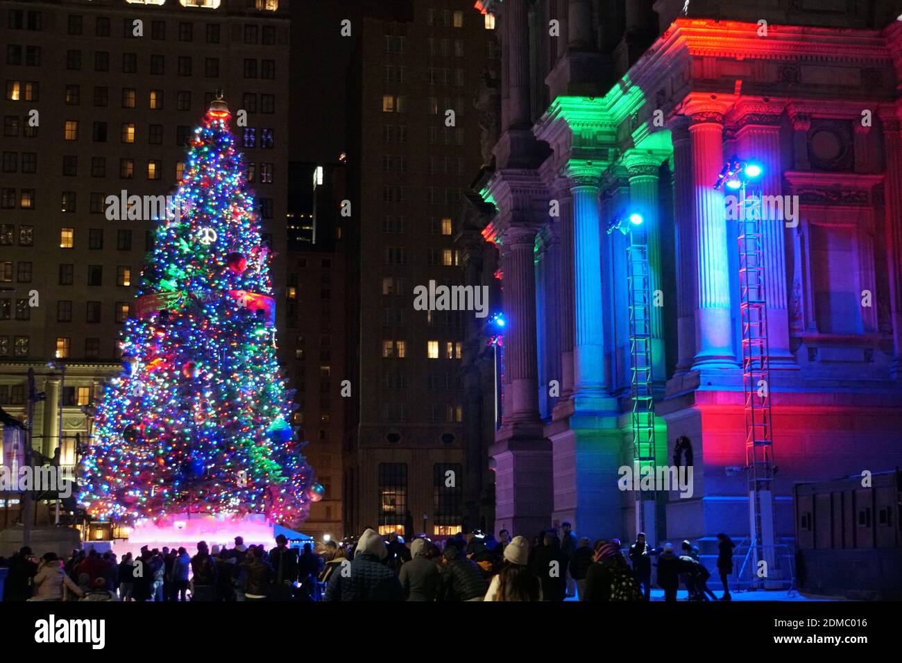 Philadelphia, Pennsylvania, U.S - December 23, 2018 - A large Christmas ...