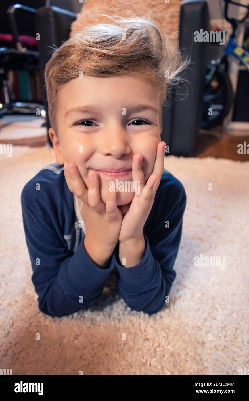 Resting chin on rug hi-res stock photography and images - Alamy