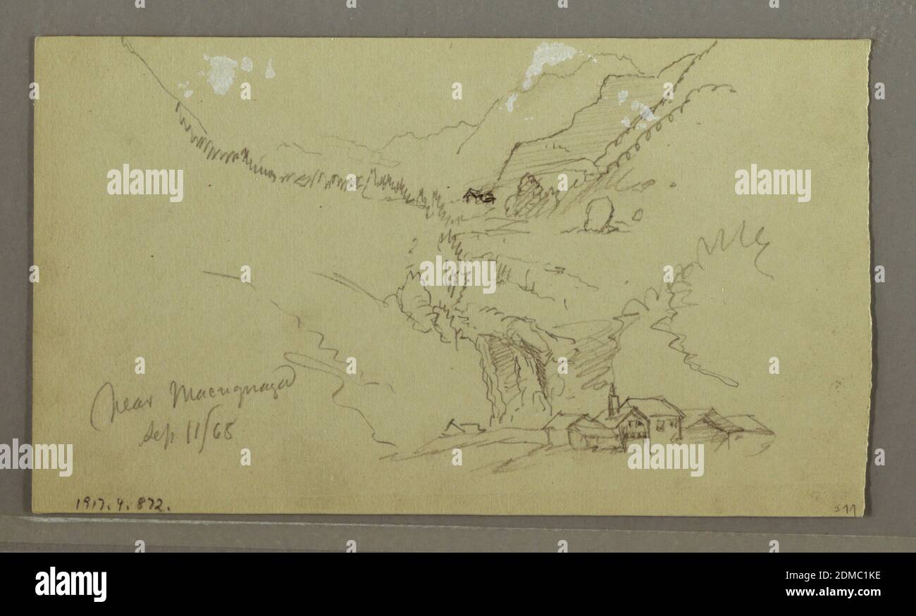 Glacier, Bridge and House (Sketches from the Alps), Frederic Edwin ...