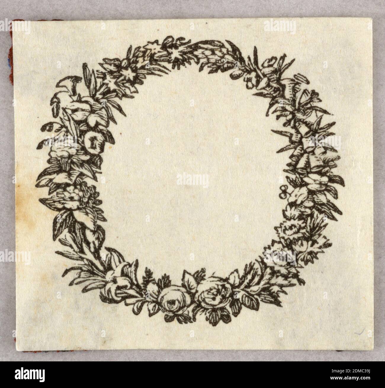 Wood engraving. Vignette., Engraving and etching., A wreath., Europe ...