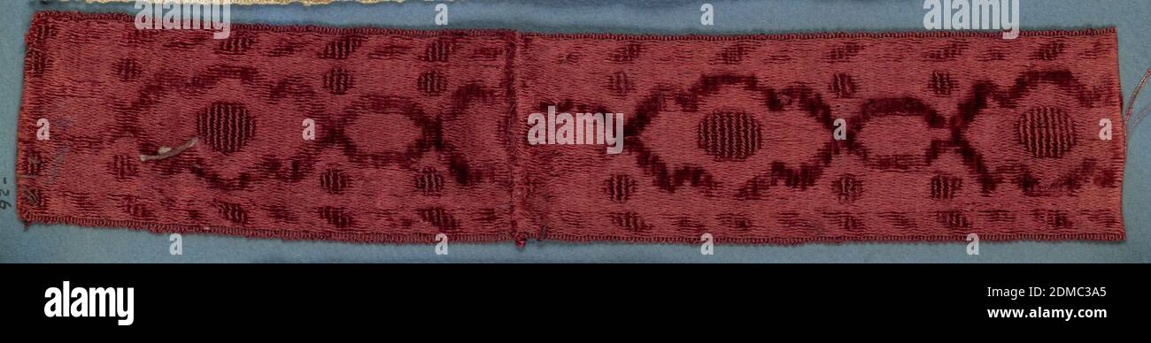 Trimming, Medium: silk Technique: cut and uncut supplementary warp pile ...