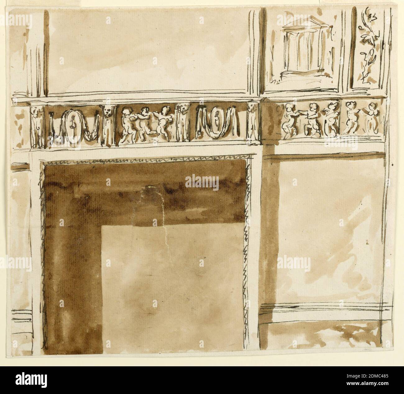 Design for Mantelpiece Reliefs, Noble Cabinet, Palazzo Altieri ...