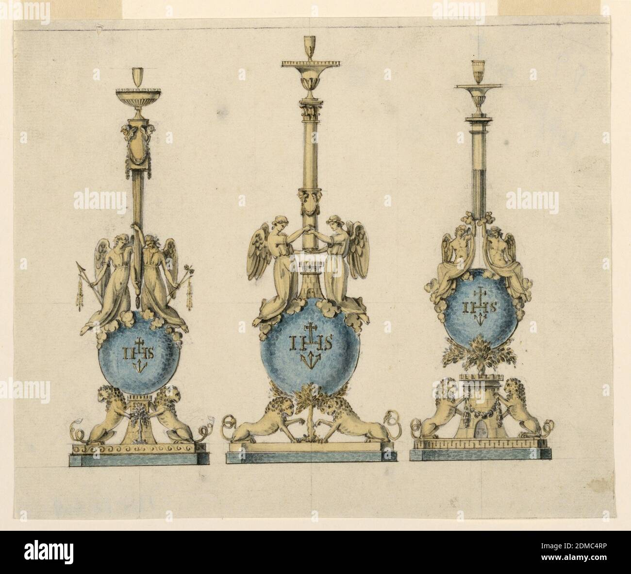 Three Designs for Altar Candlesticks for a Jesuit Church, Pietro Belli ...