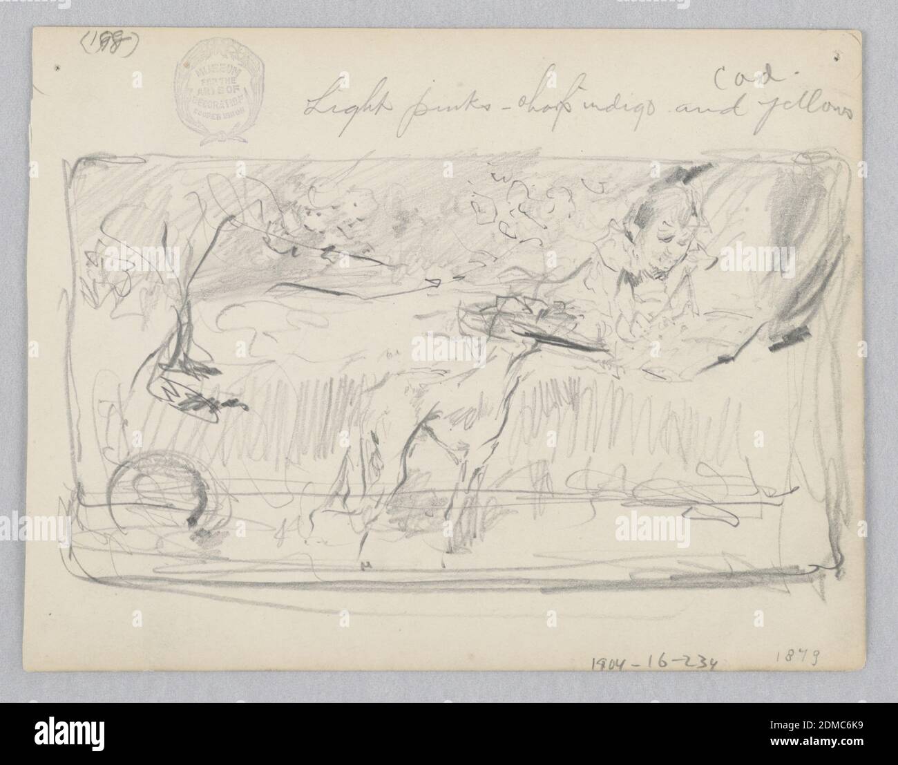 Woman, Robert Frederick Blum, American, 1857–1903, Graphite on wove ...