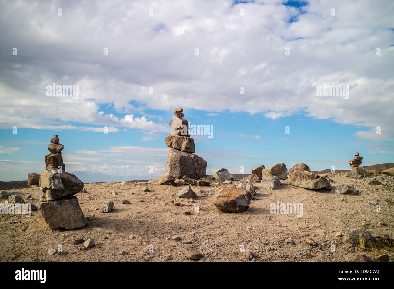 Stacking Stones in Palm Springs, California Stock Photo - Alamy