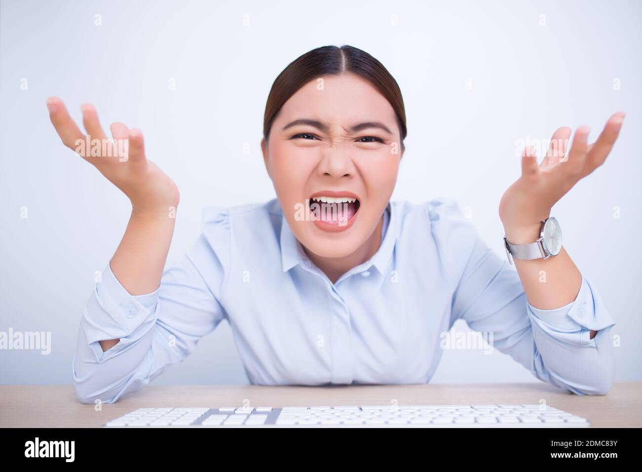 Girl Screaming Pulling Hair Out