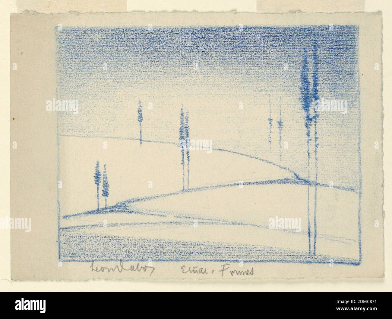 Snowy Landscape (Étude-Formes), Leon Dabo, American, 1868–1960, Blue ...