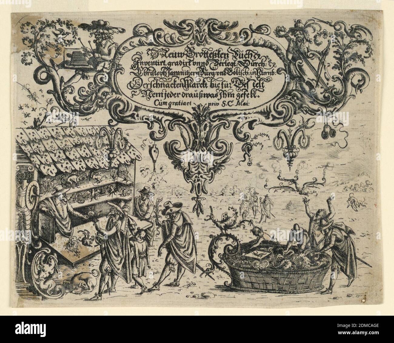 Title page from Neüw Grotteßken Buch (New Grotesque Book), Christoph ...