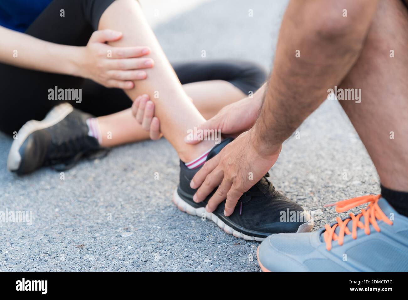 She sprained her ankle hi-res stock photography and images - Alamy