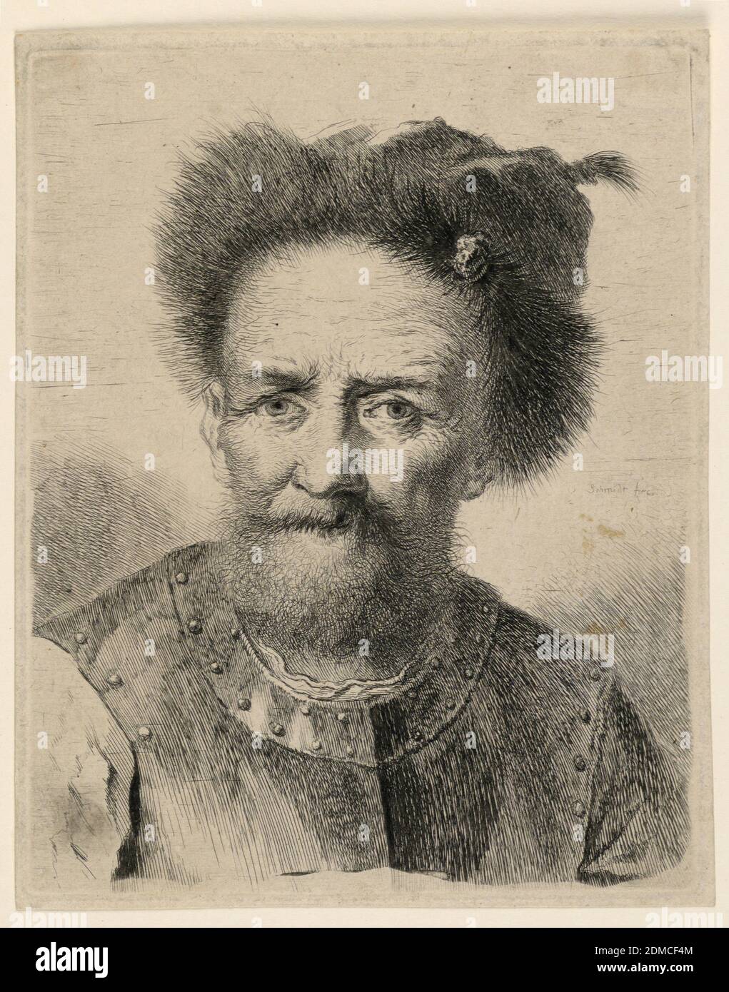 Old Warrior, Georg Friedrich Schmidt, French school, 1712 - 1775, Etching on paper, A half ...