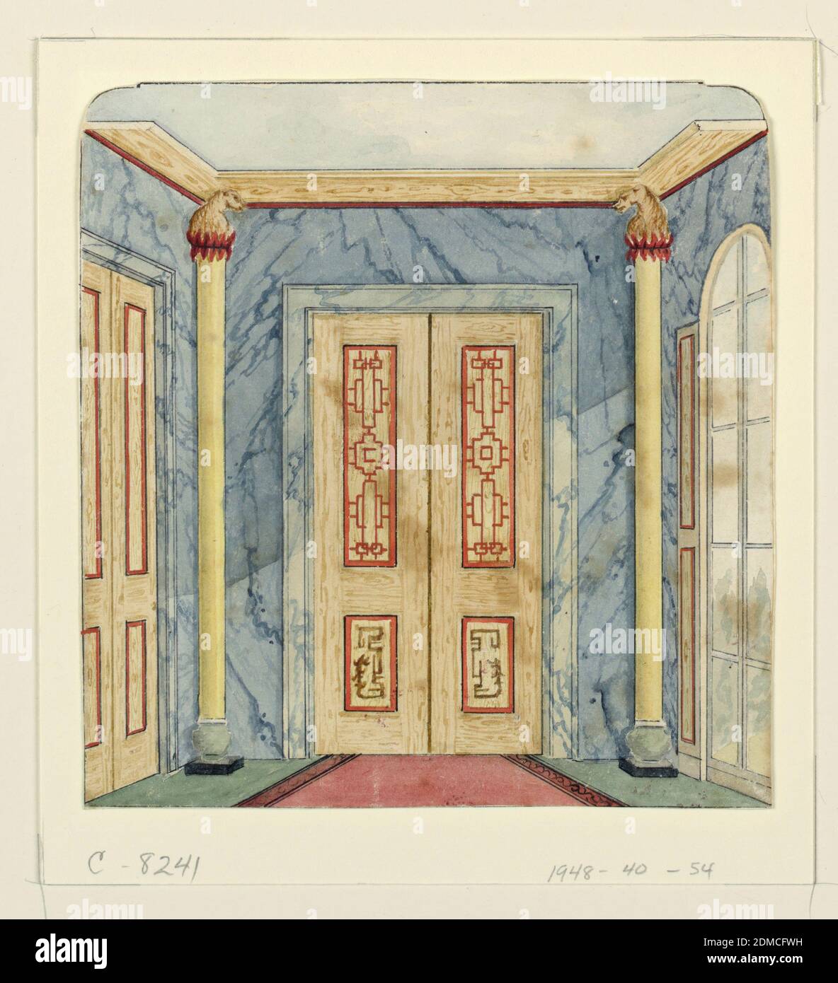 Design for a Lobby, Possibly the Ante Room to the Music Room, Frederick ...