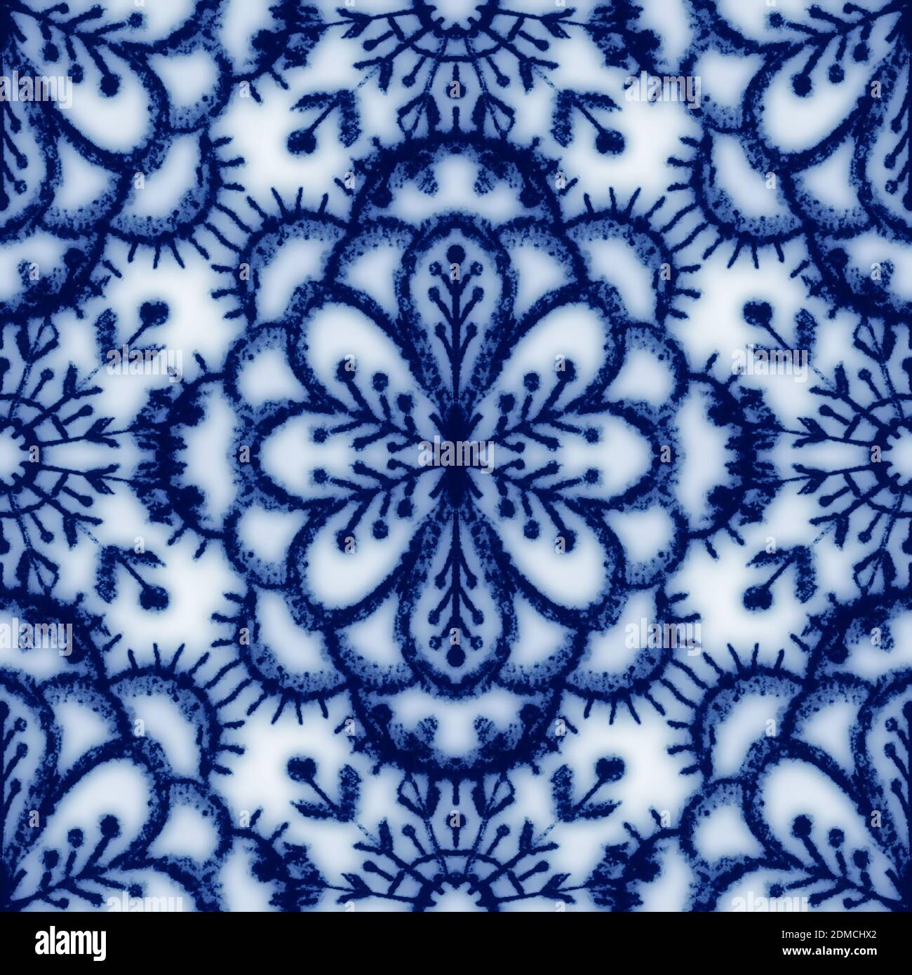 Seamless classic blue and white ceramic design Stock Photo - Alamy