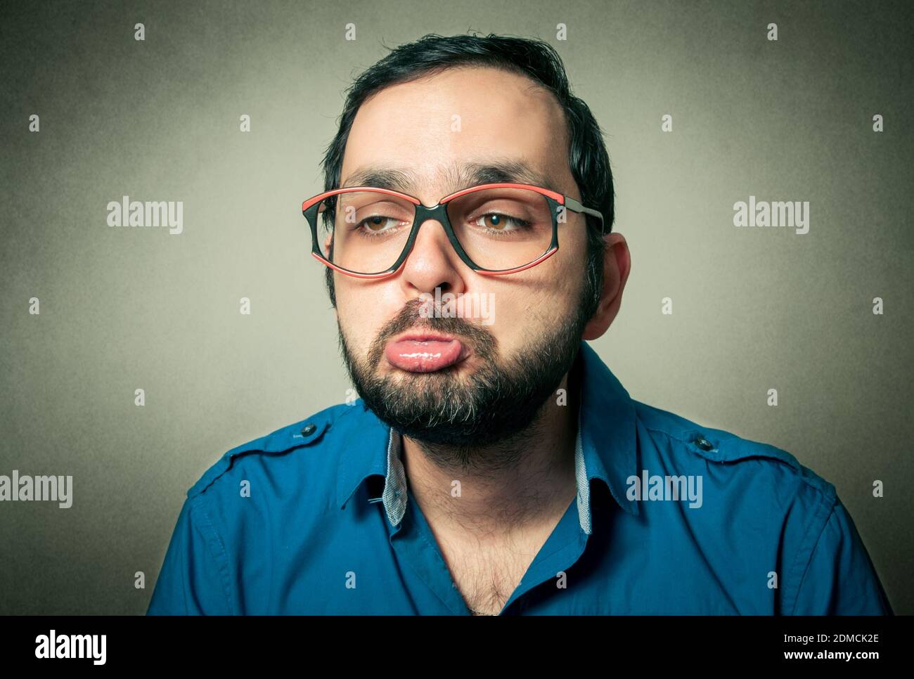 Geek beard closeup portrait hi-res stock photography and images - Alamy