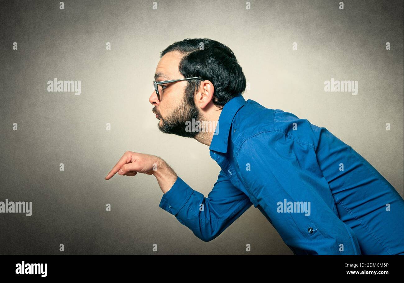 Geek beard closeup portrait hi-res stock photography and images - Alamy
