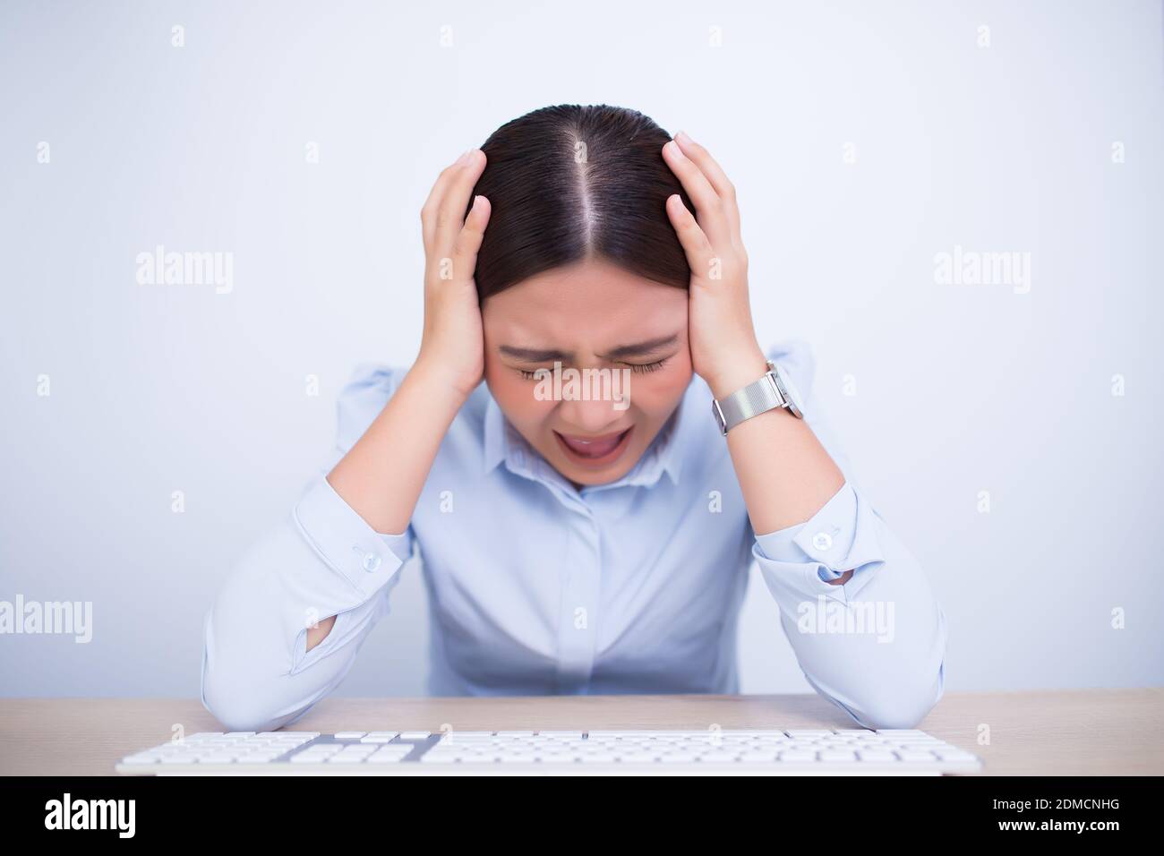 Girl Screaming Pulling Hair Out