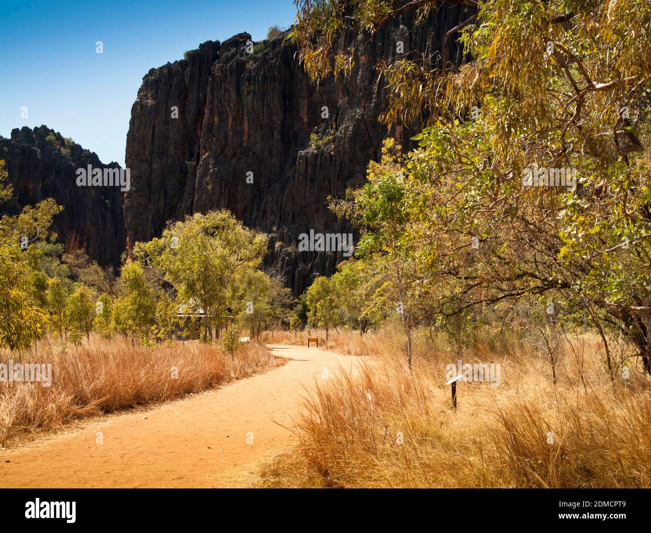 Limestone karst cliffs of Windjana Gorge (Bandilngan), Kimberley ...