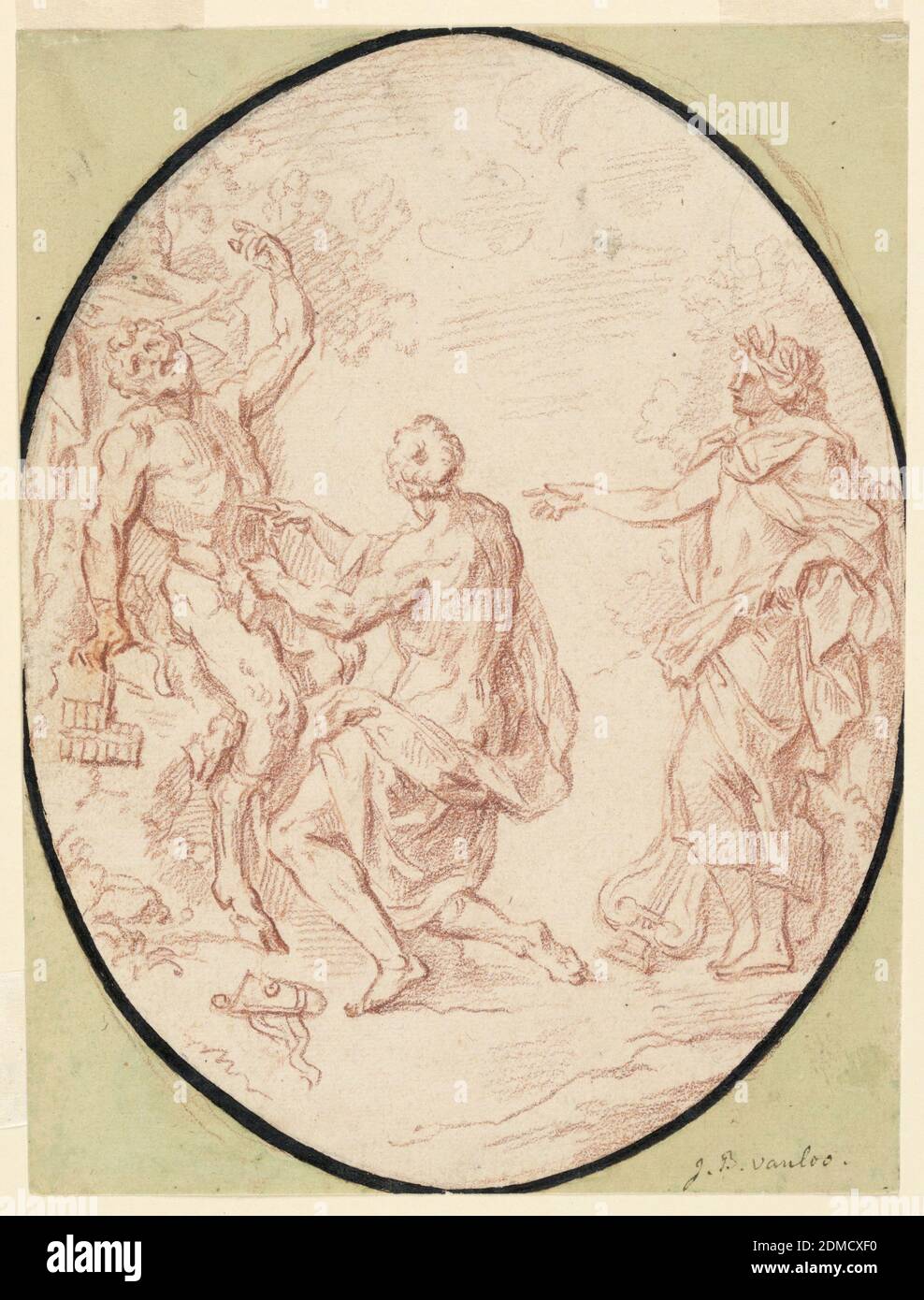 Flaying of Marsyas, Jean-Baptiste van Loo, French, 1684 - 1745, Red ...