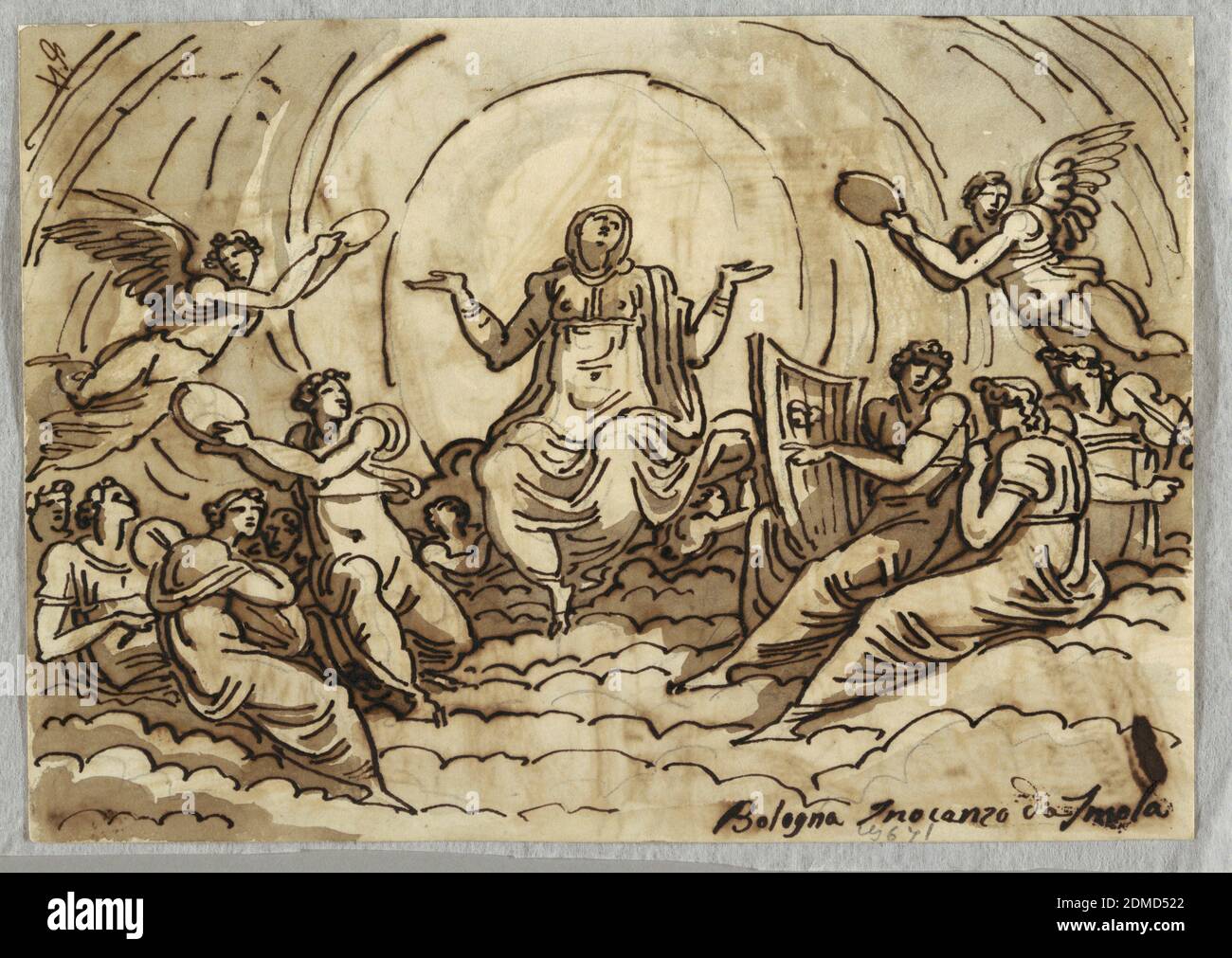 Virgin Ascending with Concert of Angels, Felice Giani, Italian, 1758 ...