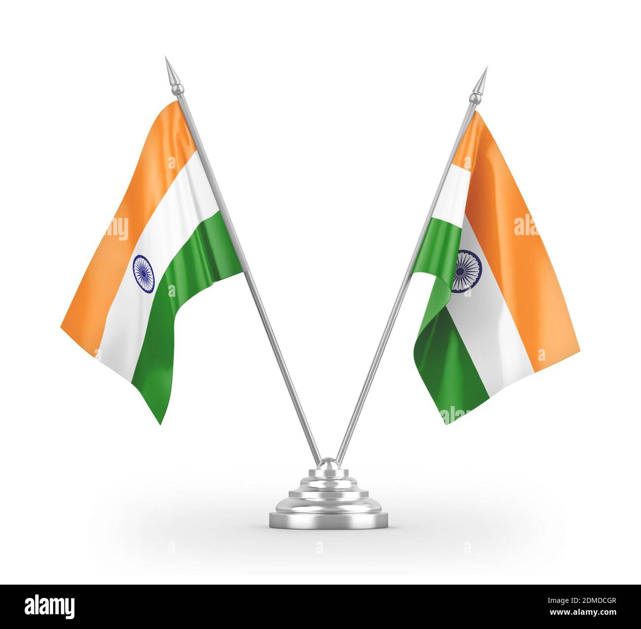 India table flags isolated on white 3D rendering Stock Photo - Alamy
