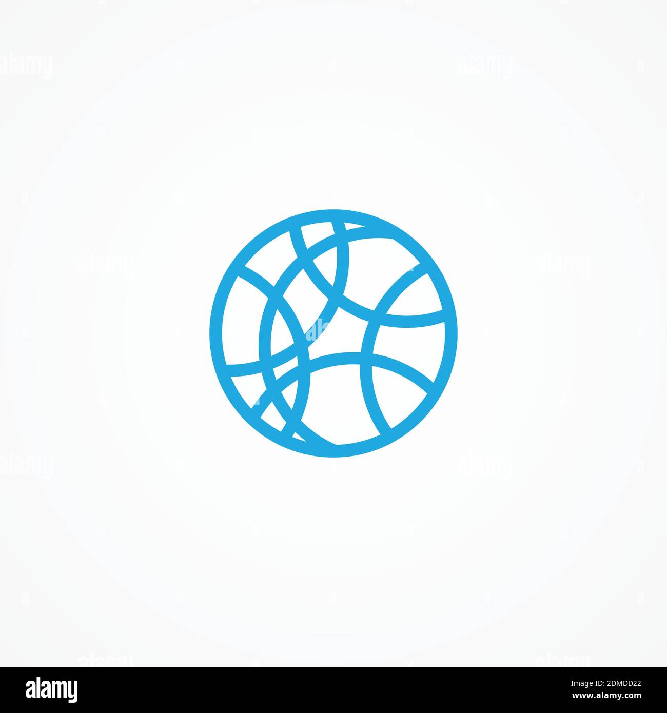 Round shaped abstract art vector concept design on the white background ...