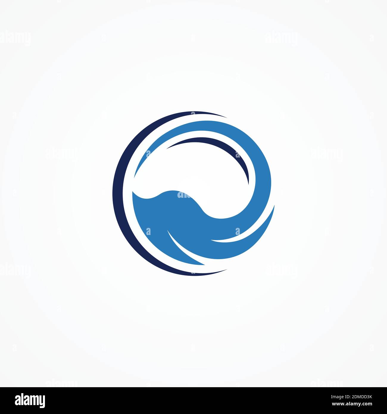 Simple abstract round elephant isolated on a white background. unique ...