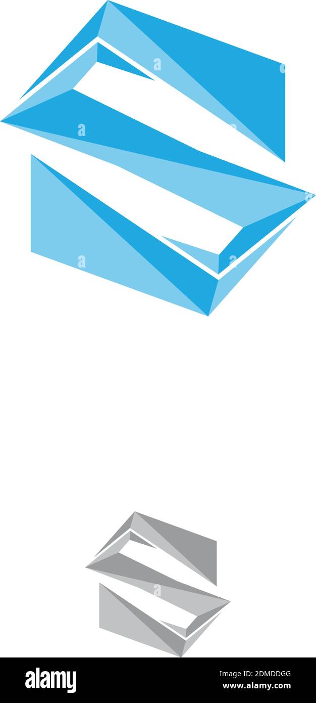 Geometric letter S design for technology logo icon concept design ...