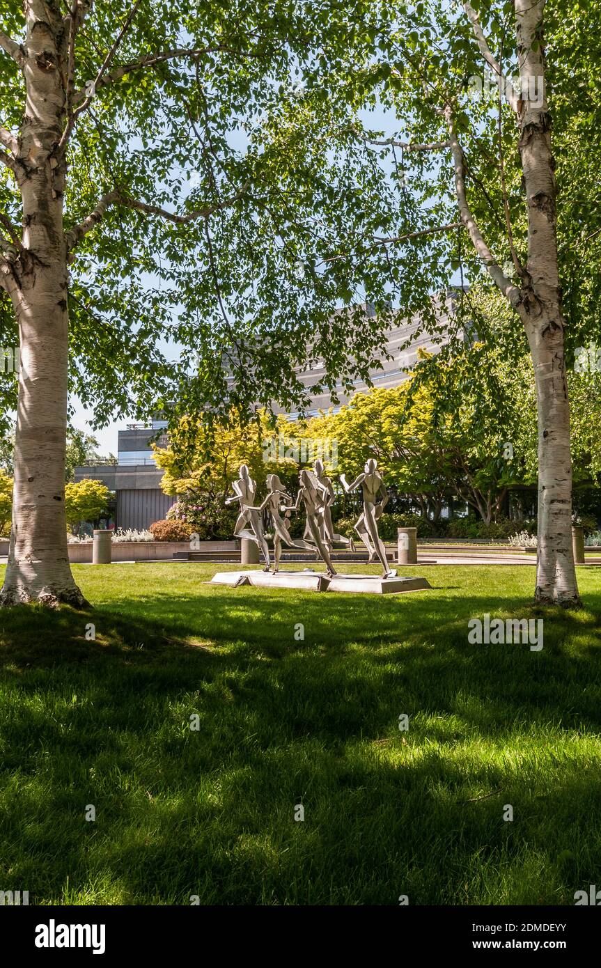 Runners sculpture in Olympic Sculpture Park, Belltown, Seattle ...