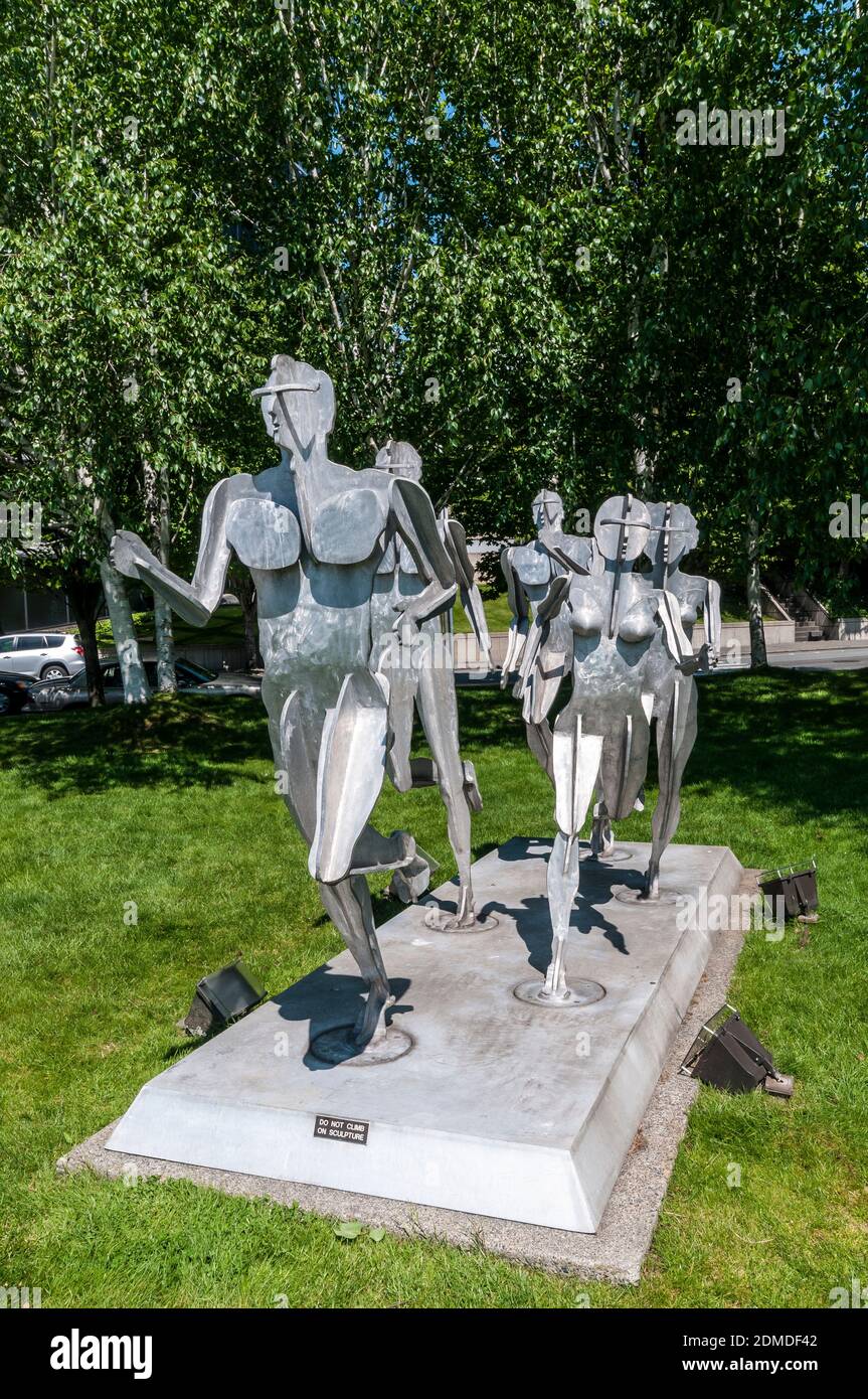 Runners sculpture in Olympic Sculpture Park, Belltown, Seattle ...