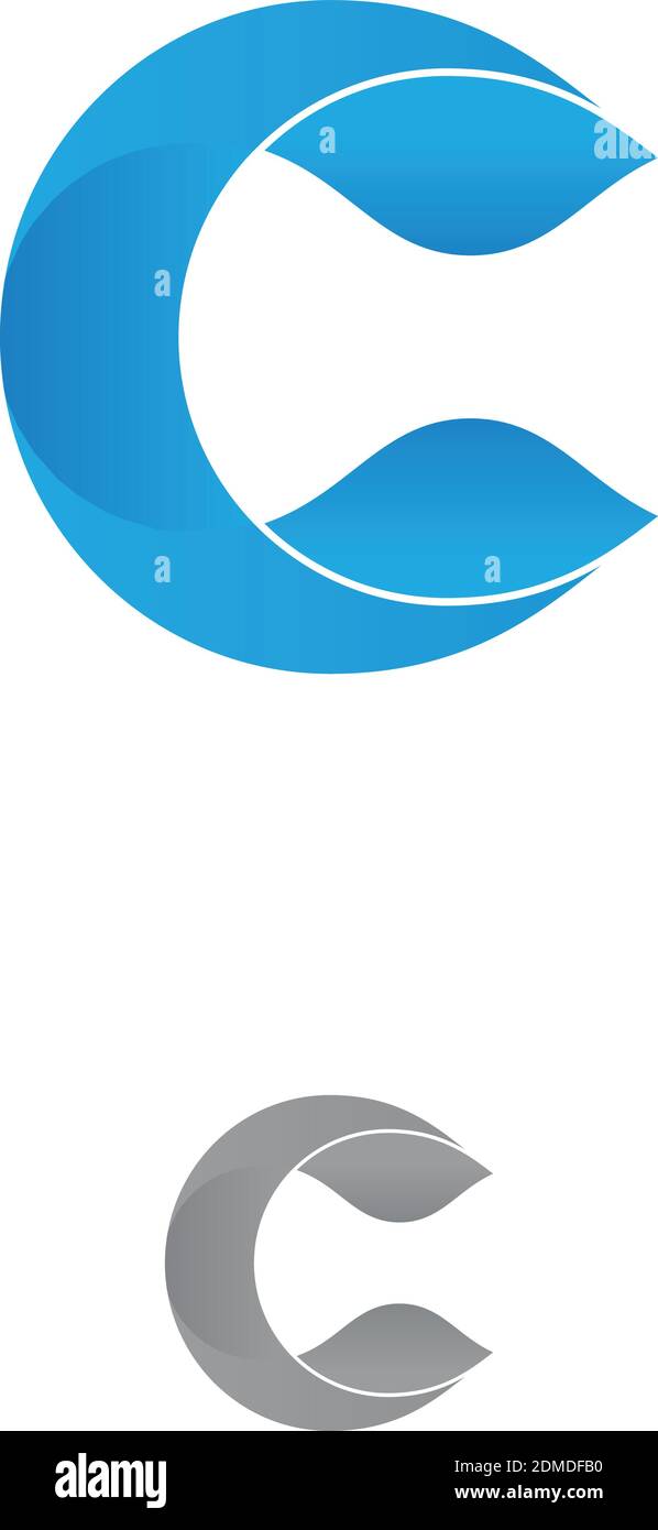 Technology design letter C icon vector for mobile APP. Curve design ...