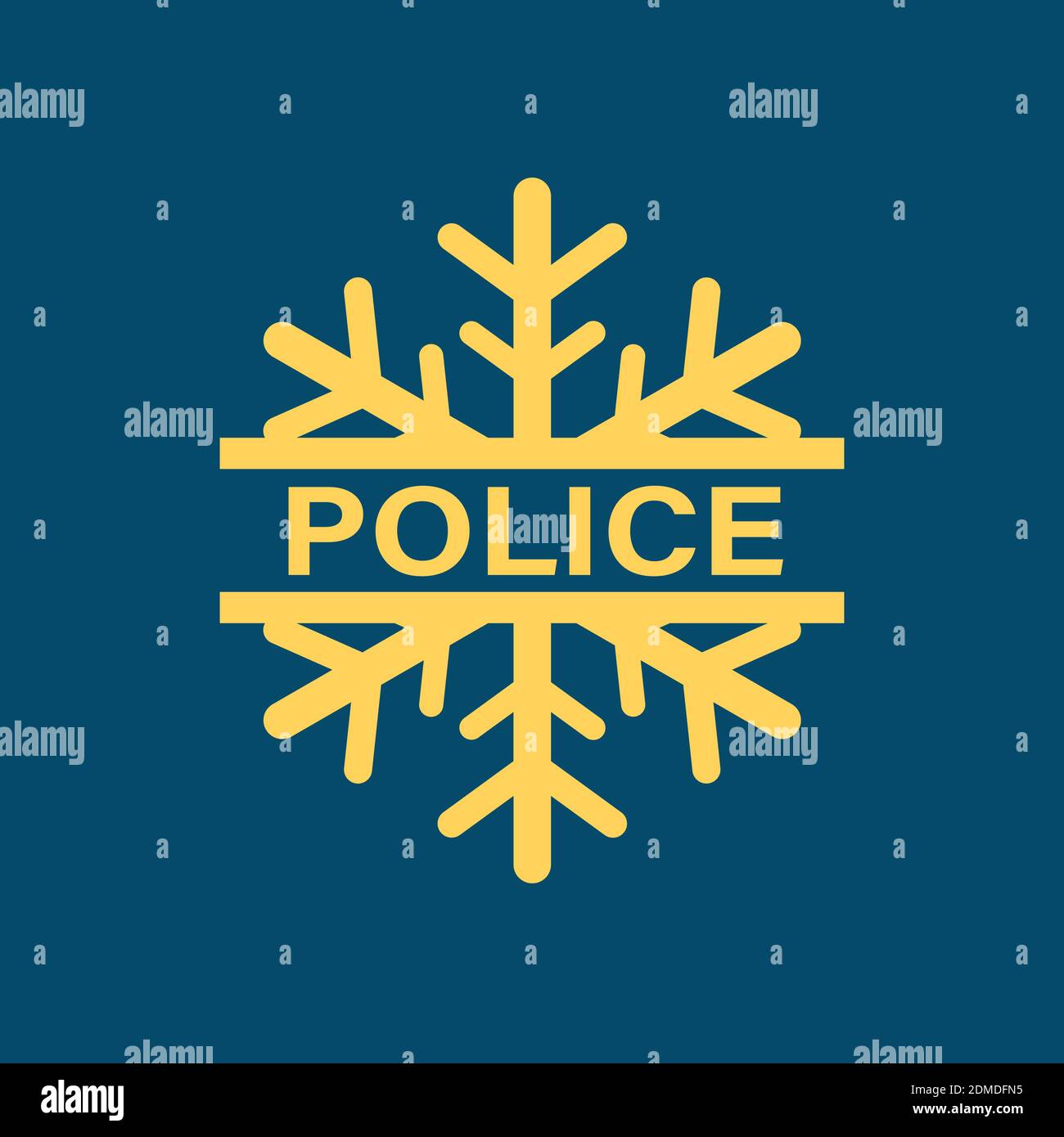 Police in snow Stock Vector Images - Alamy
