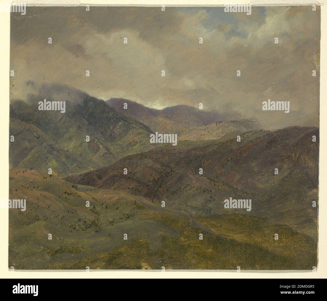 Blue Hills and Gray Clouds, Jamaica, Frederic Edwin Church, American ...