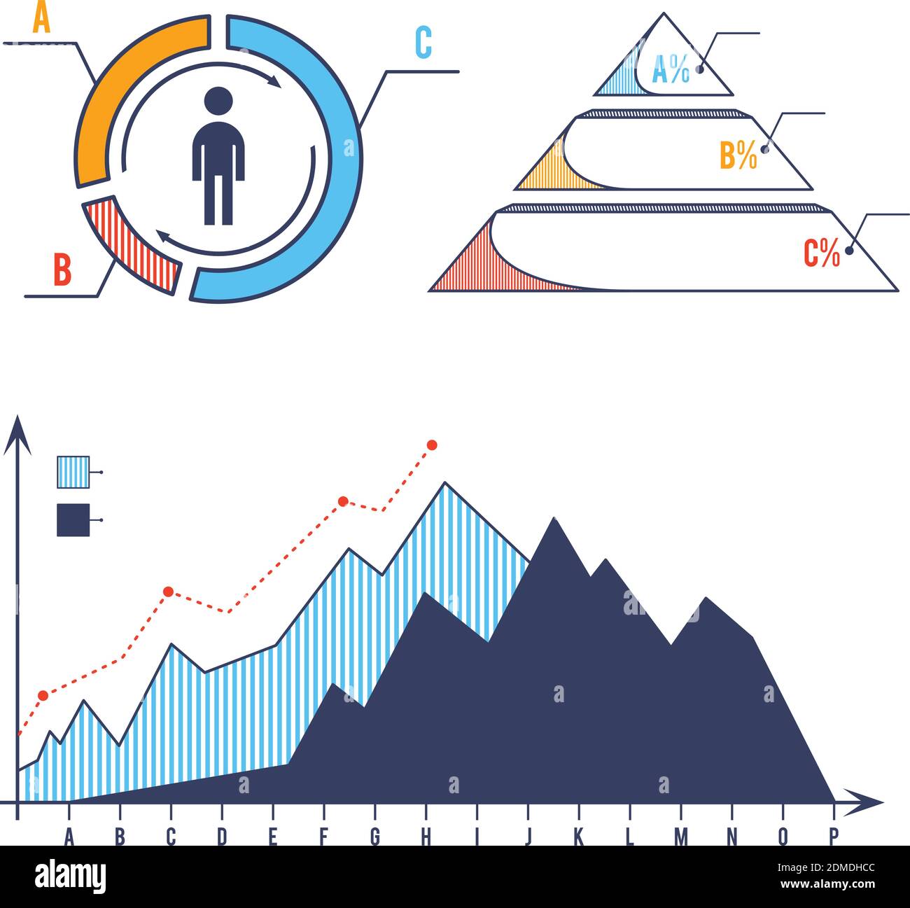 Set bar chart diagram infographic elements concept with stage elements ...